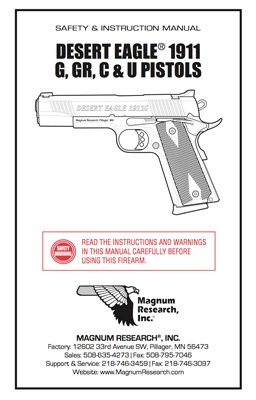 Brochures Manuals | Magnum Research, Inc. | Desert Eagle pistols and ...